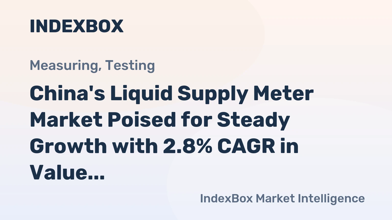 China's Liquid Supply Meter Market Poised for Steady Growth with 2.8% CAGR in Value