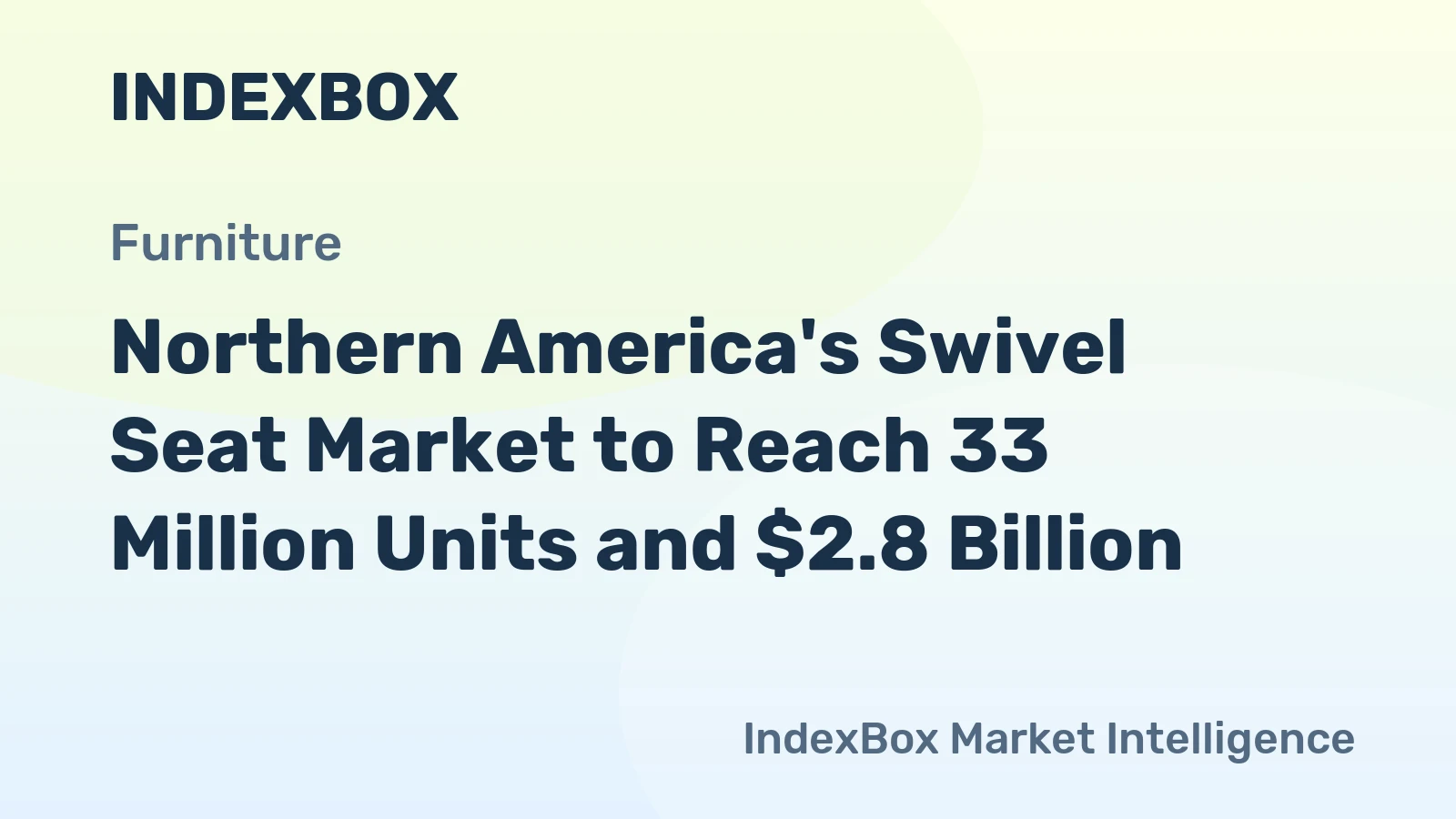 Northern America's Swivel Seat Market to Reach 33 Million Units and $2.8 Billion