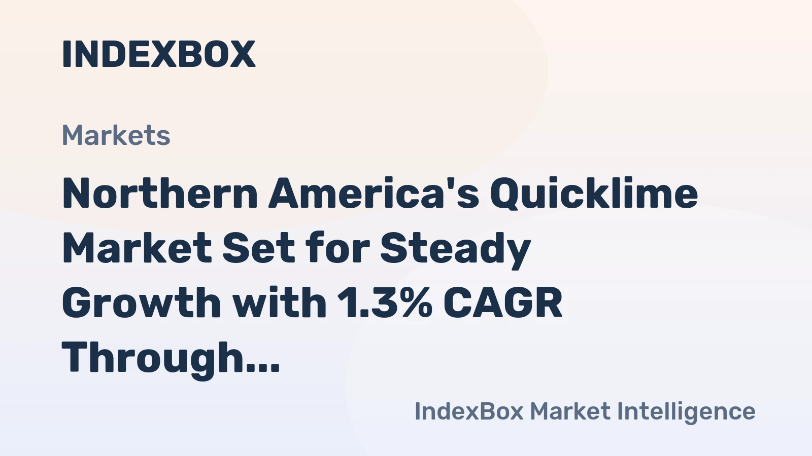 Northern America's Quicklime Market Set for Steady Growth with 1.3% CAGR Through 2035