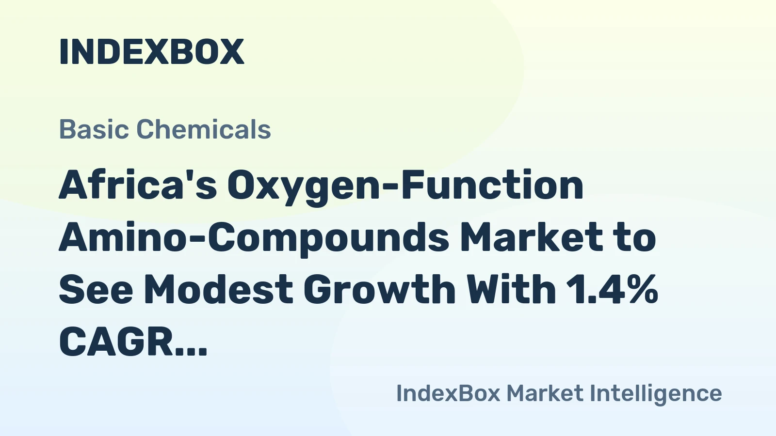 Africa's Oxygen-Function Amino-Compounds Market to See Modest Growth With 1.4% CAGR Through 2035