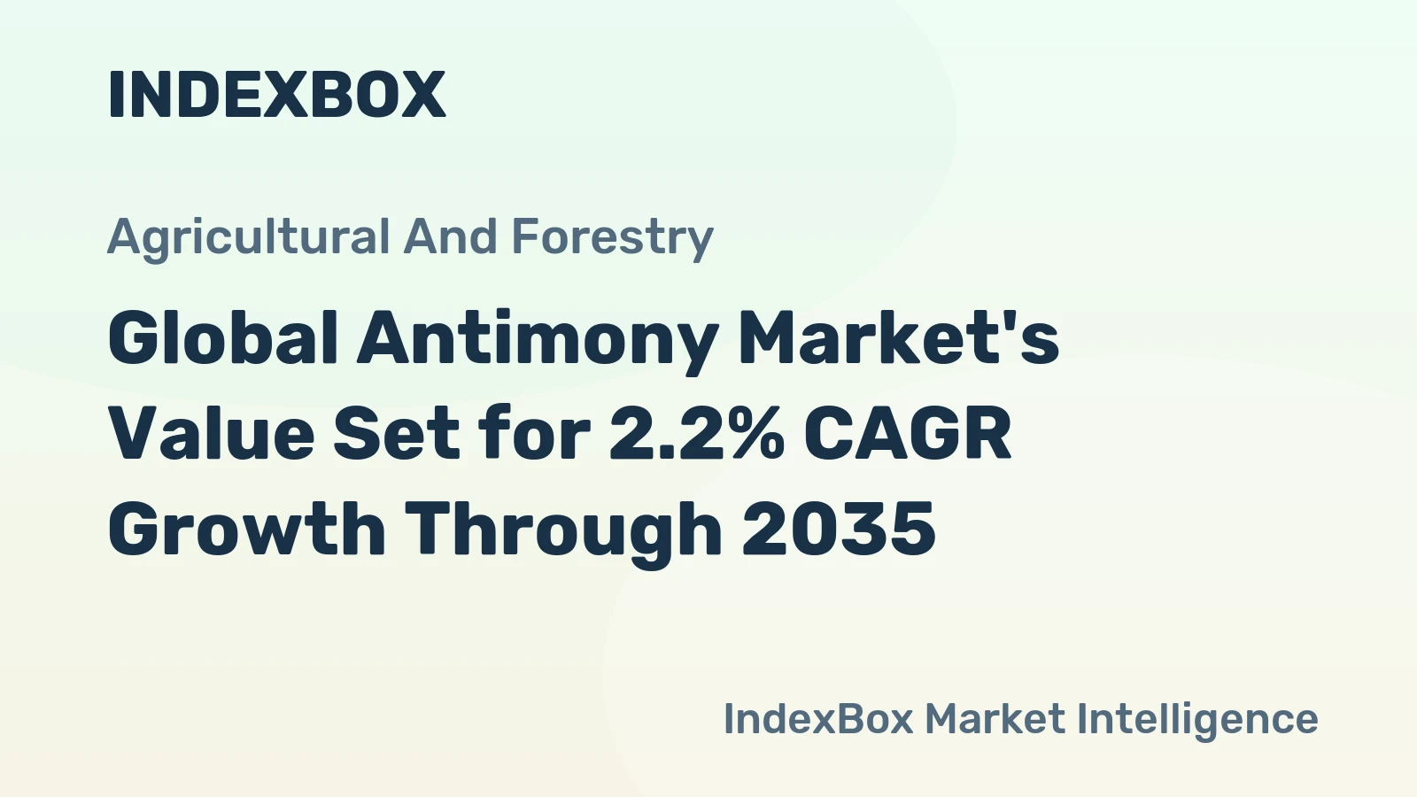 Global Antimony Market's Value Set for 2.2% CAGR Growth Through 2035