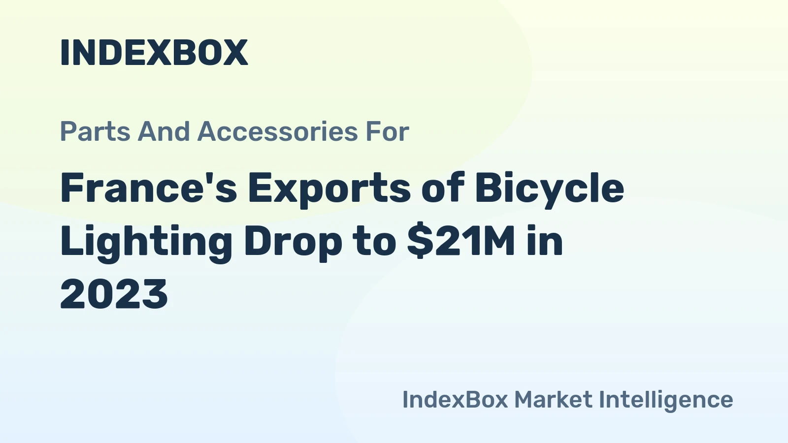France's Exports of Bicycle Lighting Drop to $21M in 2023