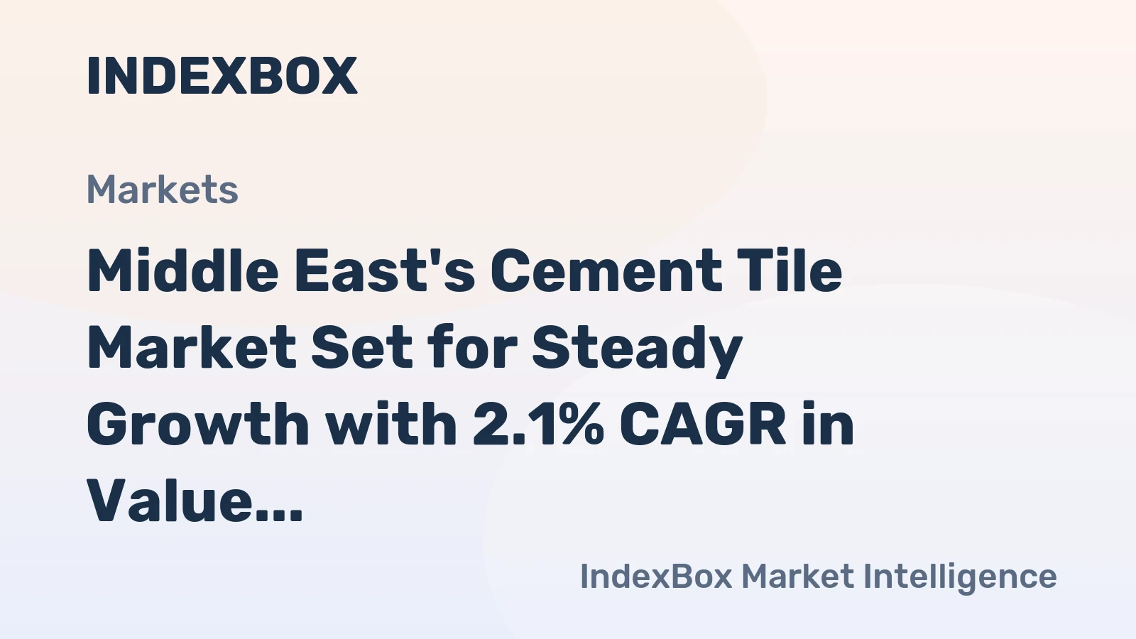 Middle East's Cement Tile Market Set for Steady Growth with 2.1% CAGR in Value Through 2035