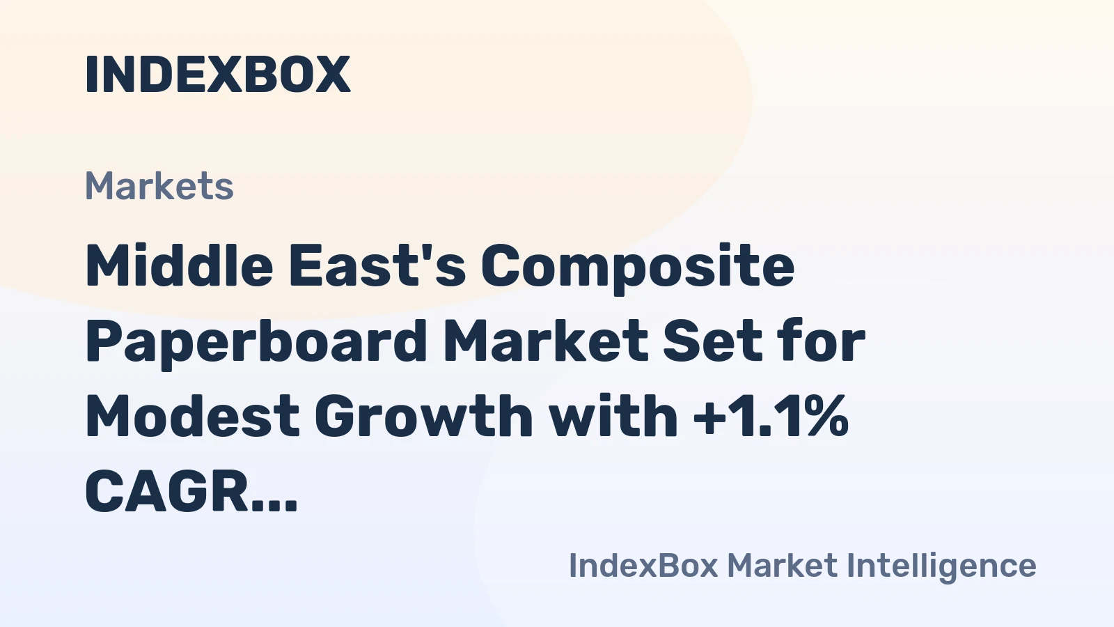 Middle East's Composite Paperboard Market Set for Modest Growth with +1.1% CAGR in Value