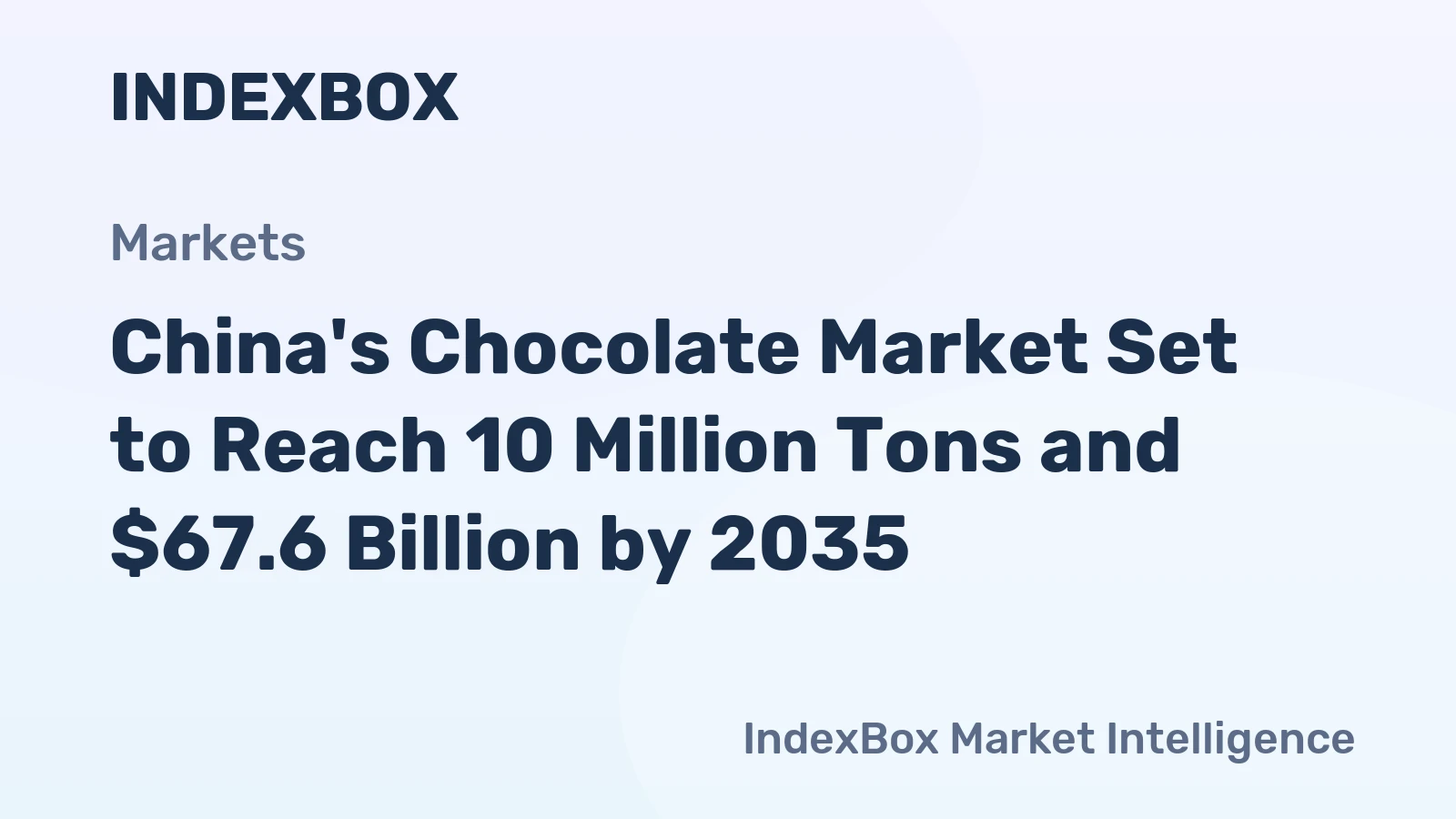 China's Chocolate Market Set to Reach 10 Million Tons and $67.6 Billion by 2035