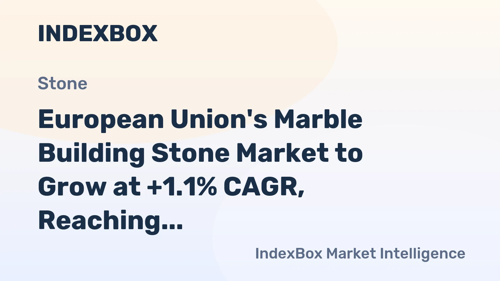 European Union's Marble Building Stone Market to Grow at +1.1% CAGR, Reaching 5.9M Tons by 2035