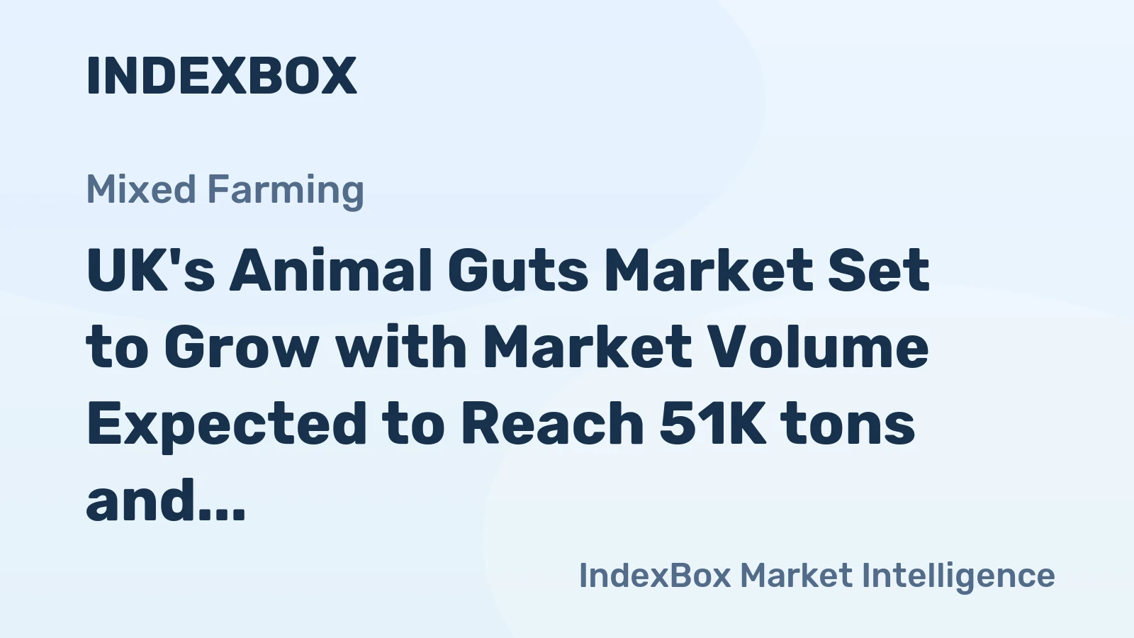 UK's Animal Guts Market Set to Grow with Market Volume Expected to Reach 51K tons and Market Value Expected to Reach $214M by 2035