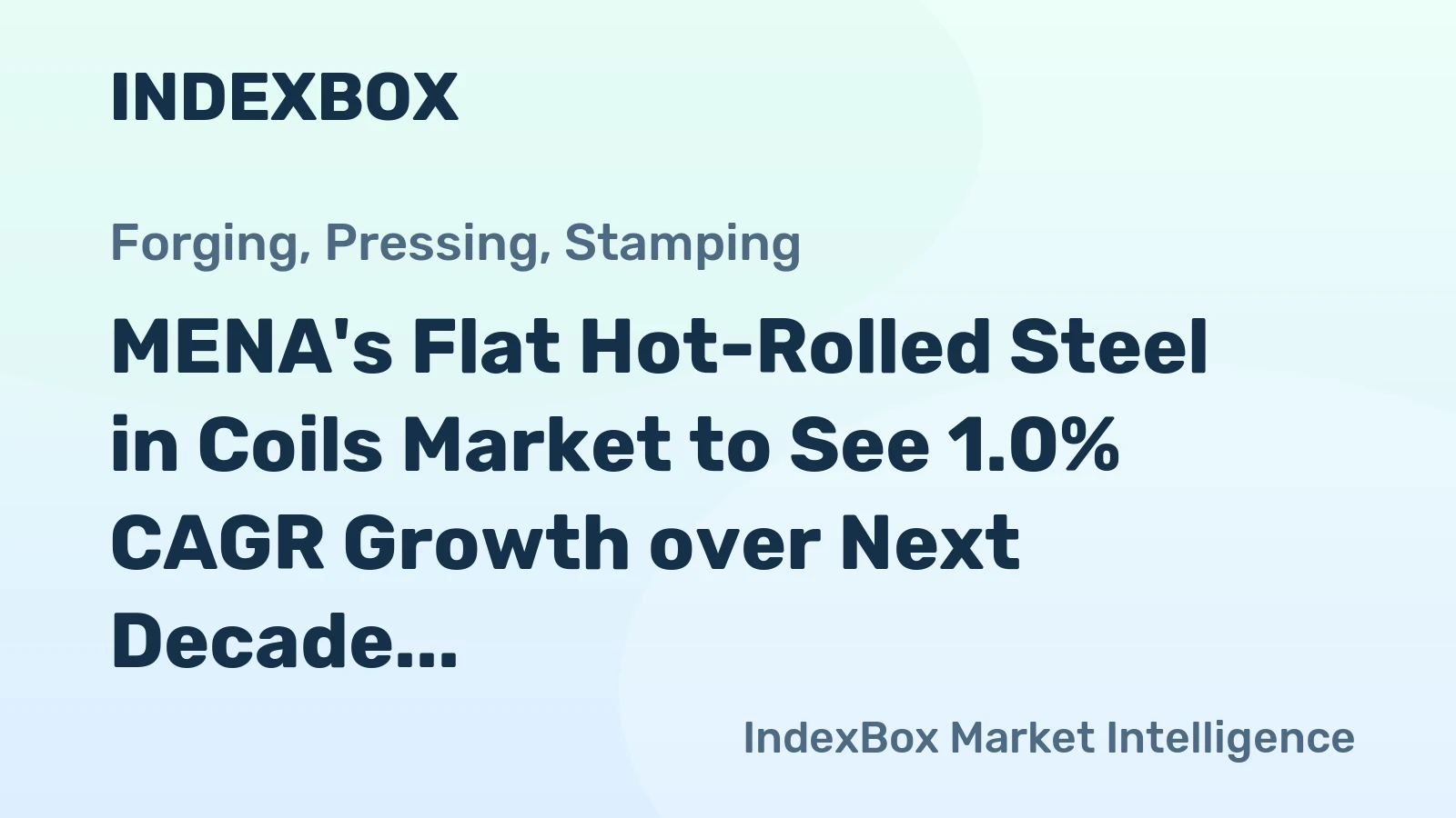 MENA's Flat Hot-Rolled Steel in Coils Market to See 1.0% CAGR Growth over Next Decade