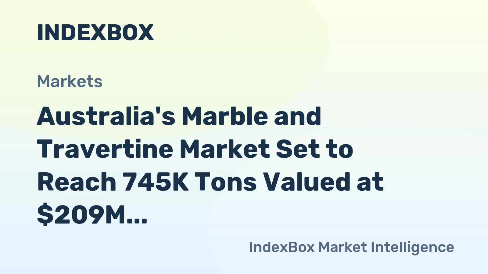 Australia's Marble and Travertine Market Set to Reach 745K Tons Valued at $209M by 2035