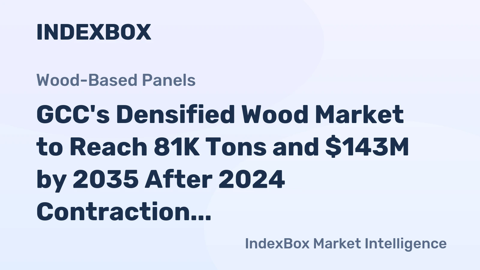 GCC's Densified Wood Market to Reach 81K Tons and $143M by 2035 After 2024 Contraction