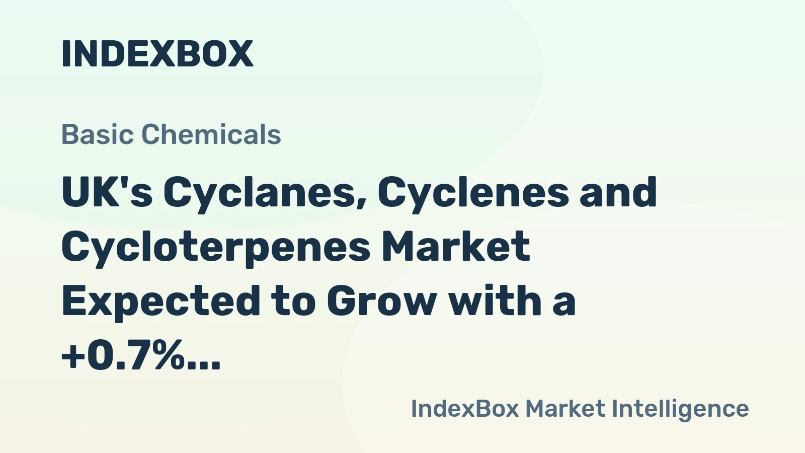 UK's Cyclanes, Cyclenes and Cycloterpenes Market Expected to Grow with a +0.7% Volume and +2.2% Value CAGR Over the Next Decade