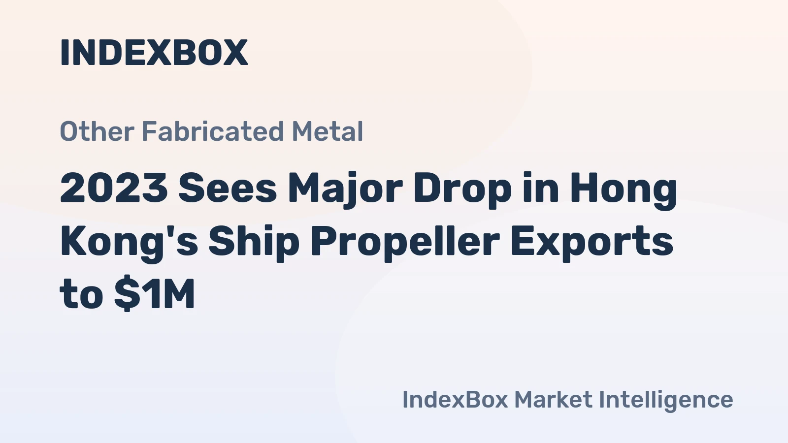 2023 Sees Major Drop in Hong Kong's Ship Propeller Exports to $1M