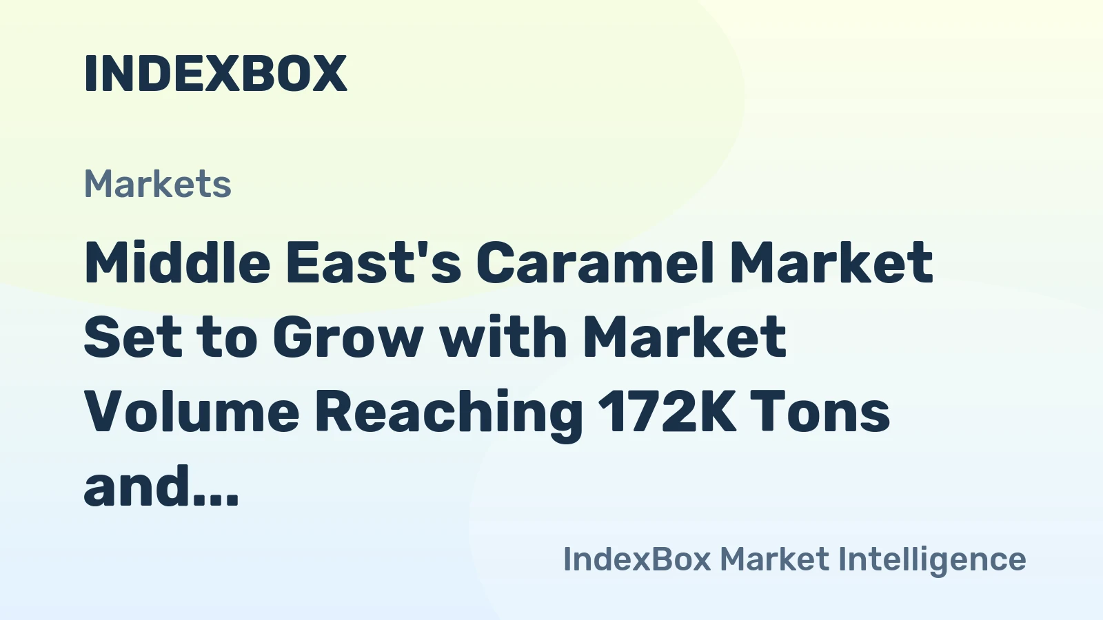 Middle East's Caramel Market Set to Grow with Market Volume Reaching 172K Tons and Value Reaching $255M by 2035