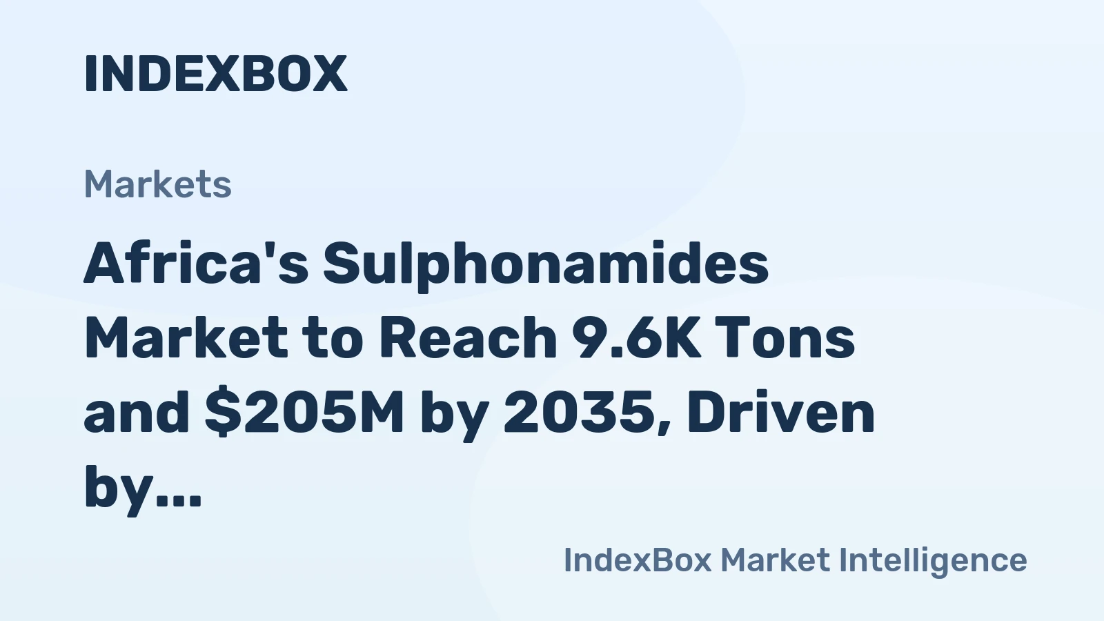 Africa's Sulphonamides Market to Reach 9.6K Tons and $205M by 2035, Driven by Increasing Demand