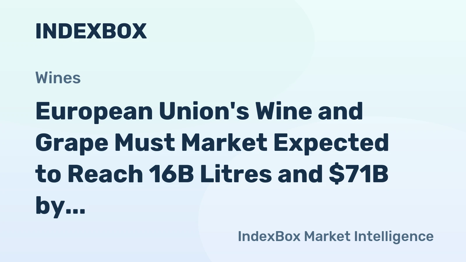 European Union's Wine and Grape Must Market Expected to Reach 16B Litres and $71B by 2035