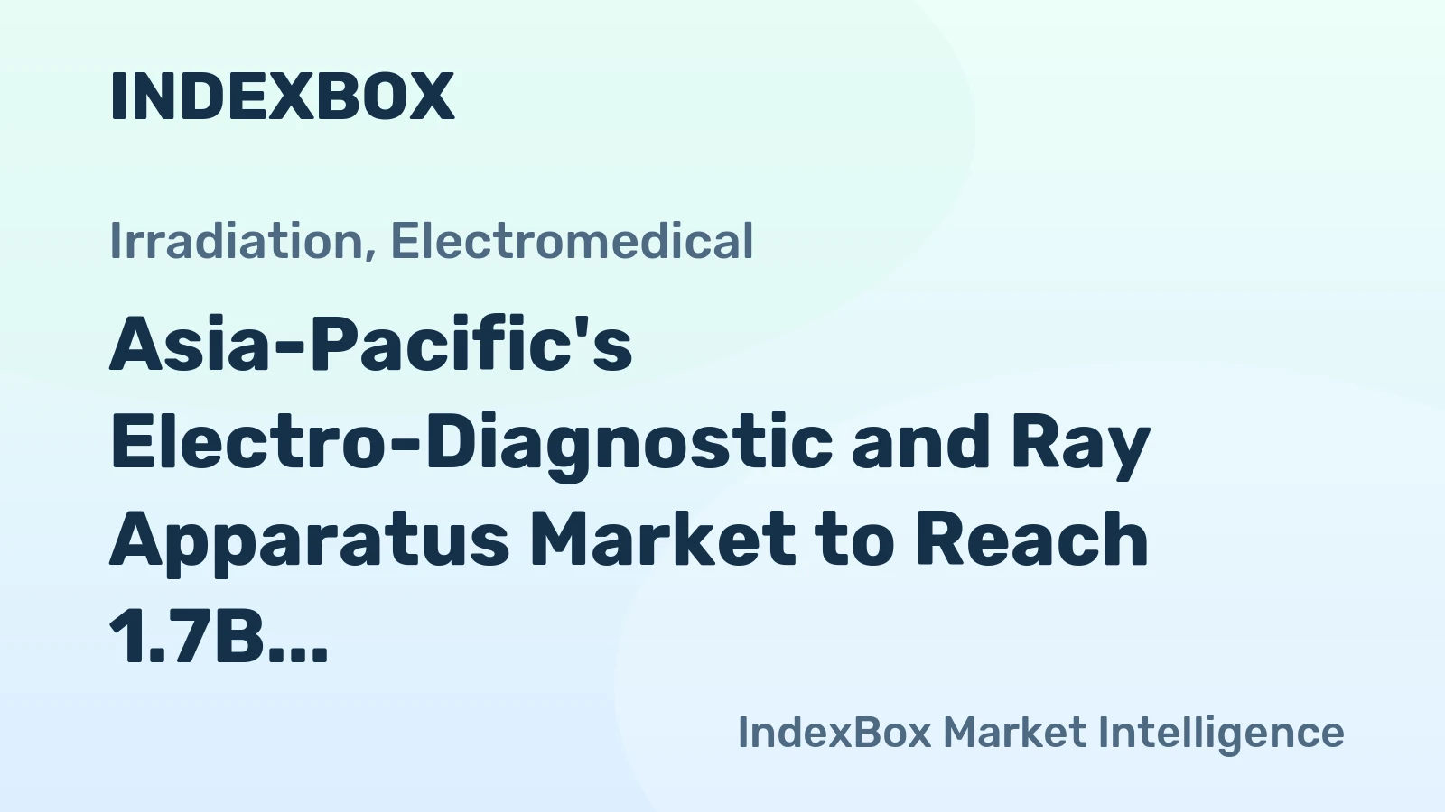Asia-Pacific's Electro-Diagnostic and Ray Apparatus Market to Reach 1.7B Units by 2035, Valued at $276.3B