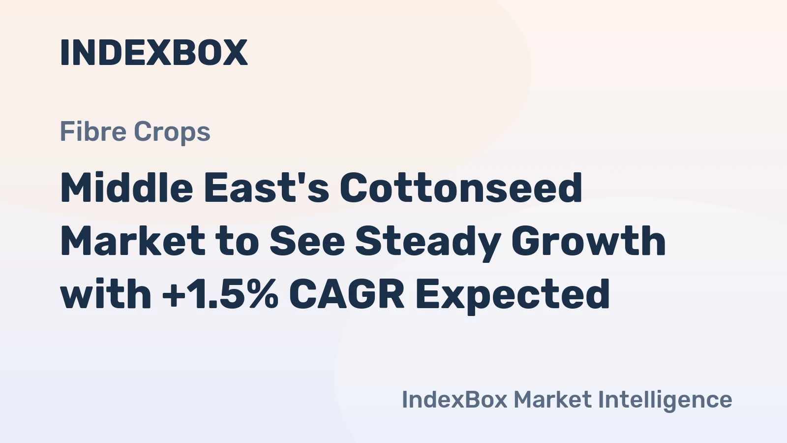 Middle East's Cottonseed Market to See Steady Growth with +1.5% CAGR Expected