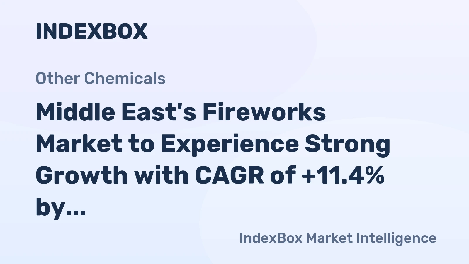 Middle East's Fireworks Market to Experience Strong Growth with CAGR of +11.4% by 2035