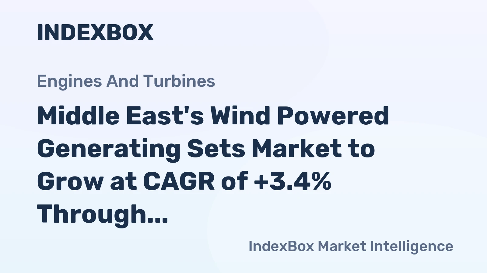 Middle East's Wind Powered Generating Sets Market to Grow at CAGR of +3.4% Through 2035