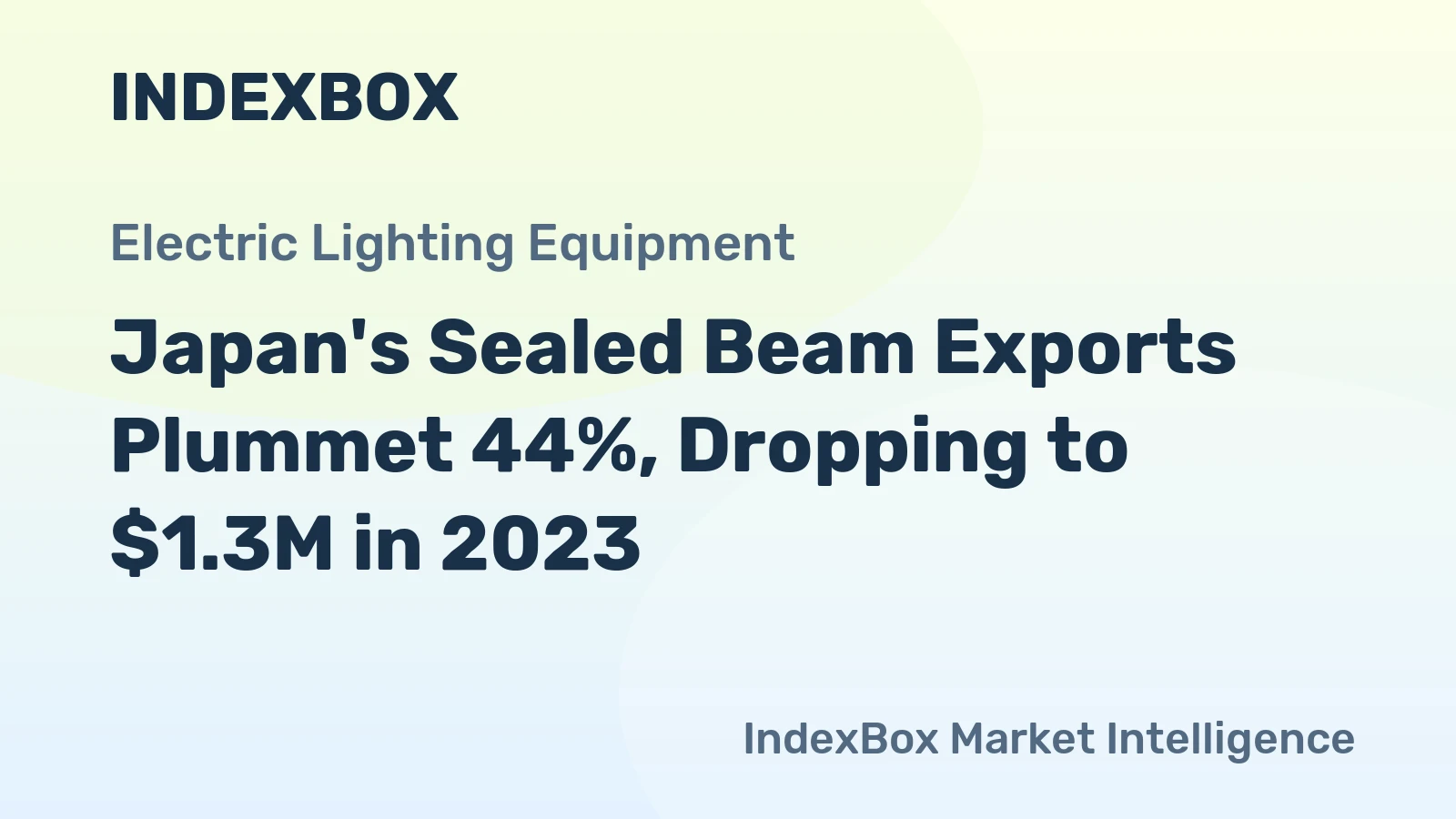 Japan's Sealed Beam Exports Plummet 44%, Dropping to $1.3M in 2023