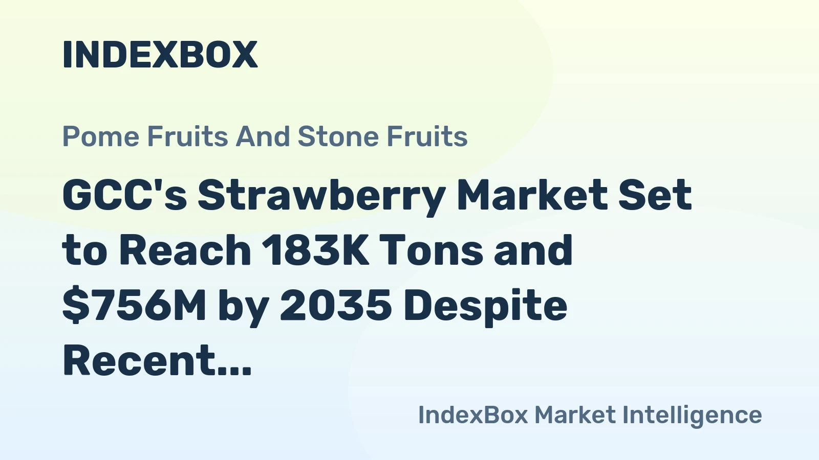 GCC's Strawberry Market Set to Reach 183K Tons and $756M by 2035 Despite Recent Slowdown