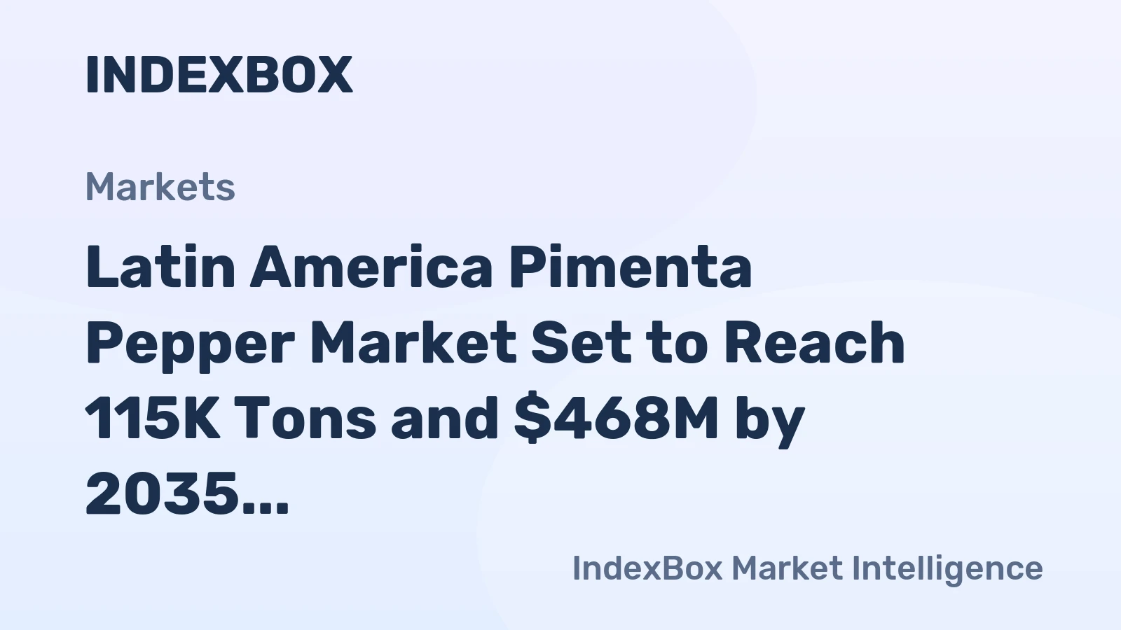 Latin America Pimenta Pepper Market Set to Reach 115K Tons and $468M by 2035 Amid Steady Growth