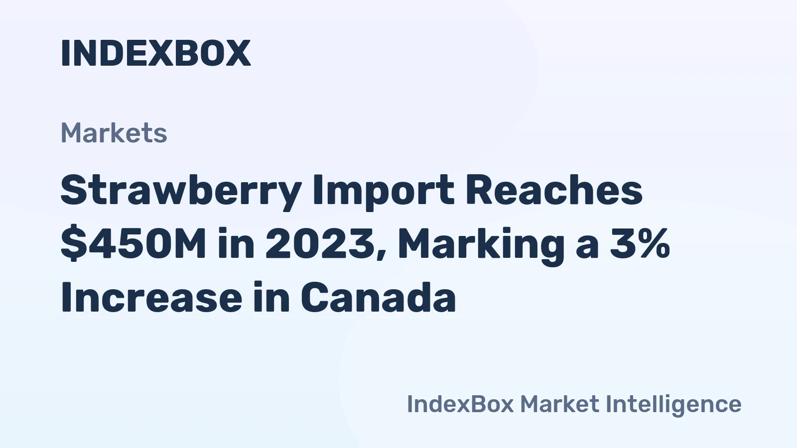 Strawberry Import Reaches $450M in 2023, Marking a 3% Increase in Canada