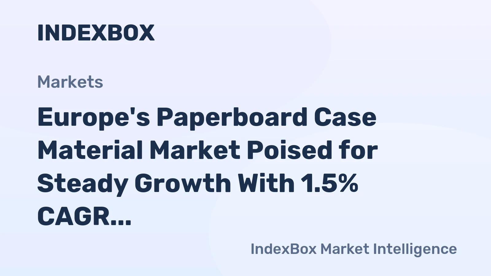 Europe's Paperboard Case Material Market Poised for Steady Growth With 1.5% CAGR Through 2035