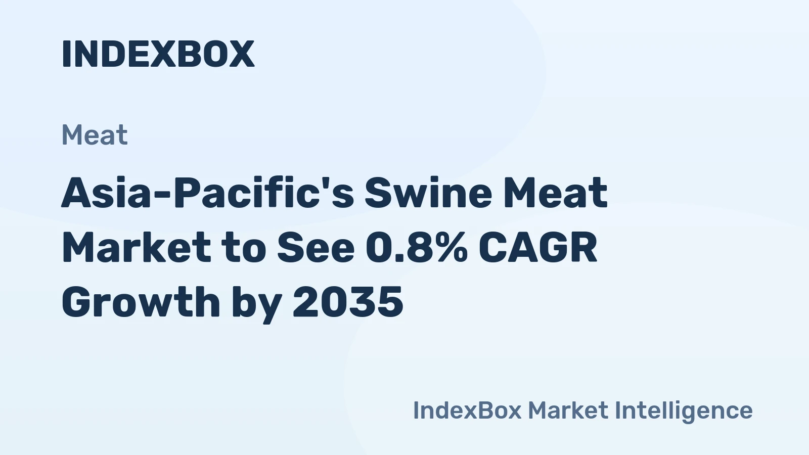 Asia-Pacific's Swine Meat Market to See 0.8% CAGR Growth by 2035