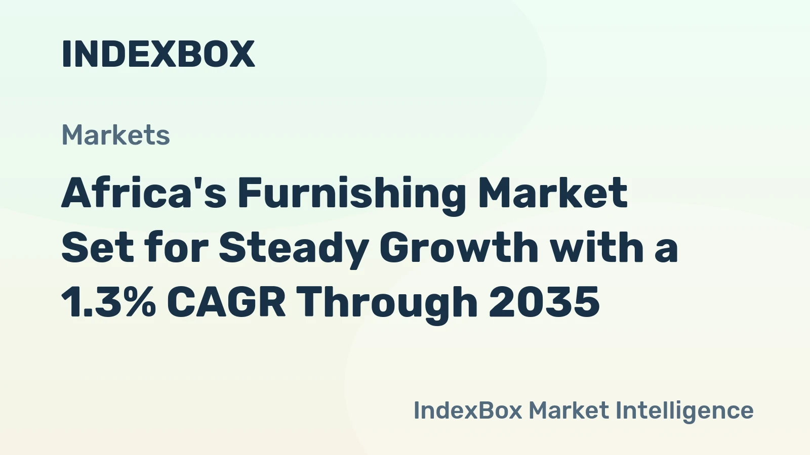 Africa's Furnishing Market Set for Steady Growth with a 1.3% CAGR Through 2035