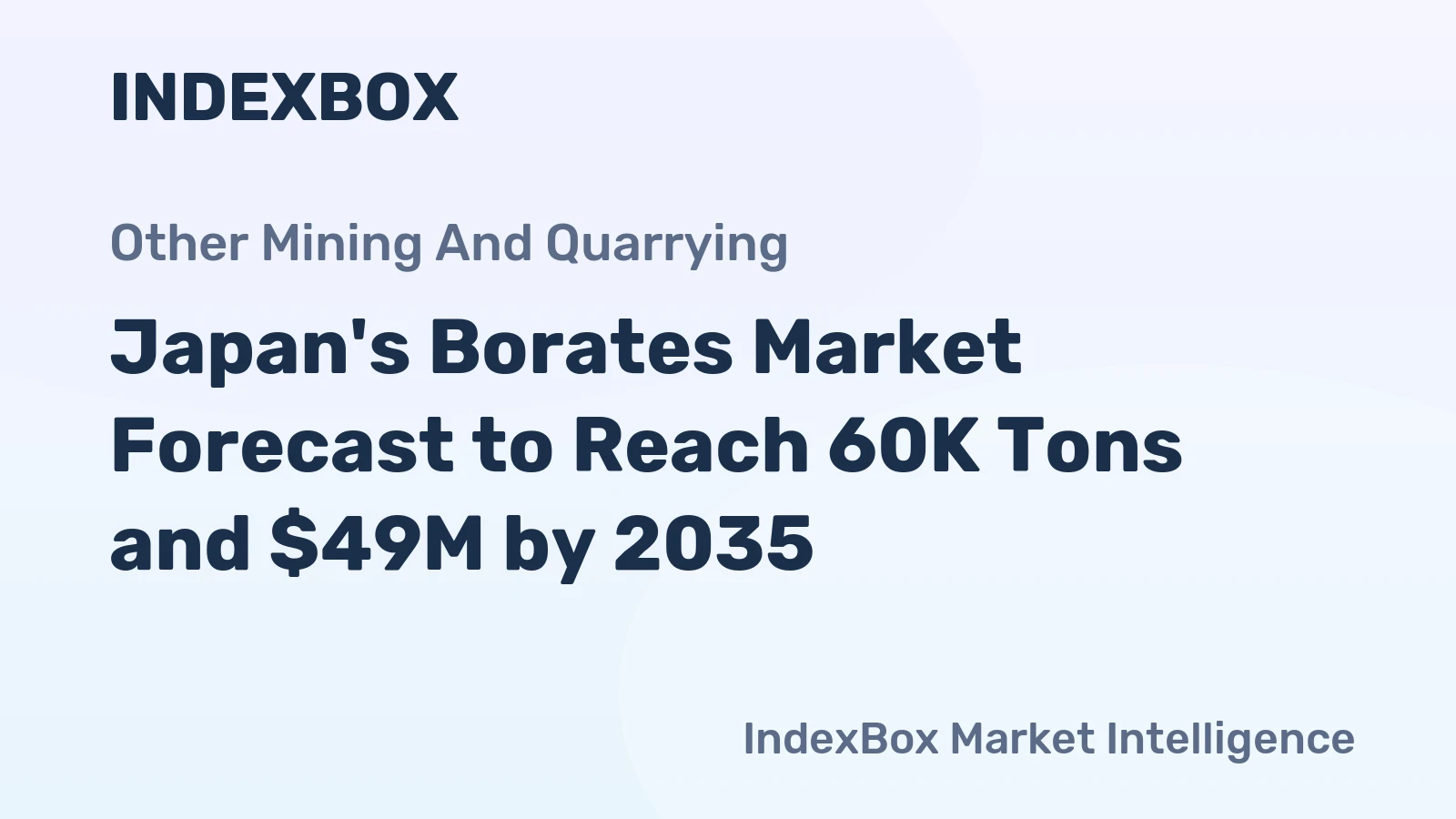 Japan's Borates Market Forecast to Reach 60K Tons and $49M by 2035