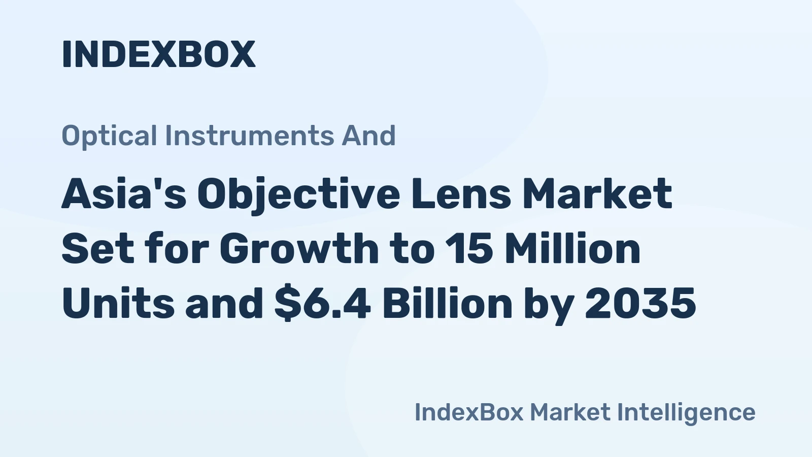 Asia's Objective Lens Market Set for Growth to 15 Million Units and $6.4 Billion by 2035