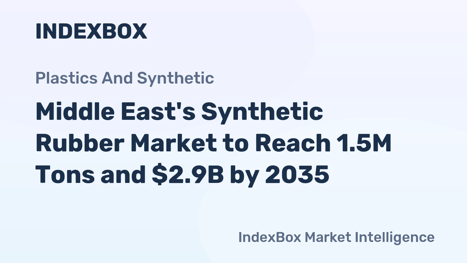 Middle East's Synthetic Rubber Market to Reach 1.5M Tons and $2.9B by 2035