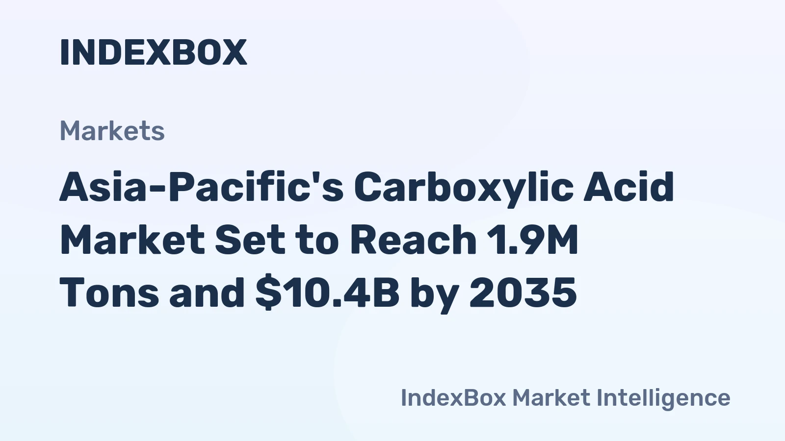 Asia-Pacific's Carboxylic Acid Market Set to Reach 1.9M Tons and $10.4B by 2035