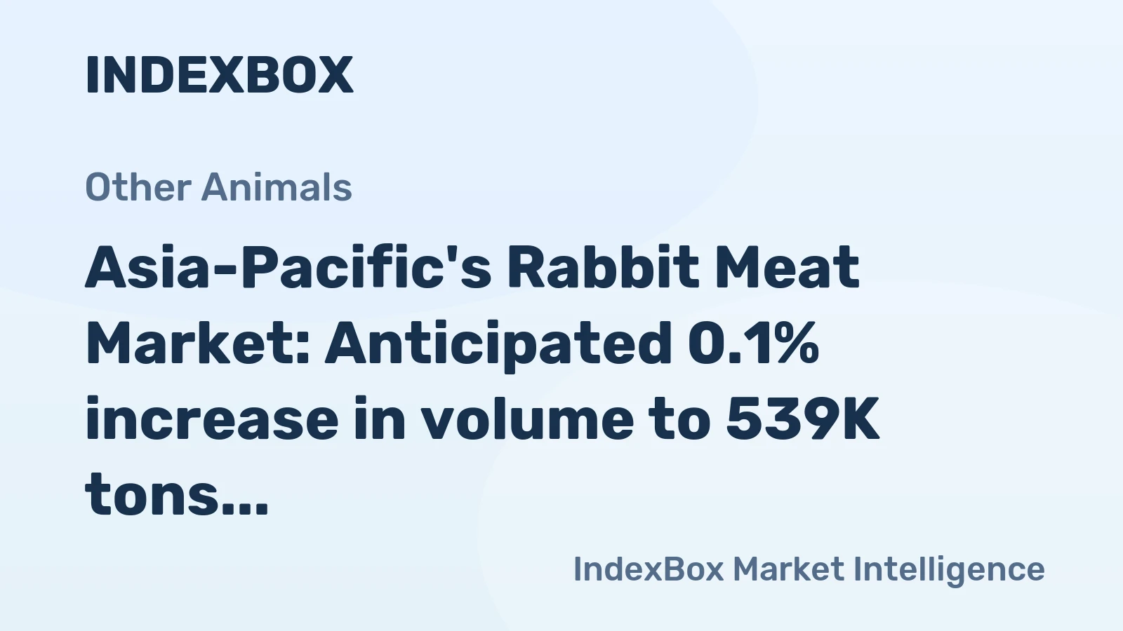 Asia-Pacific's Rabbit Meat Market: Anticipated 0.1% increase in volume to 539K tons and a 0.5% increase in value to $2.4B by 2035