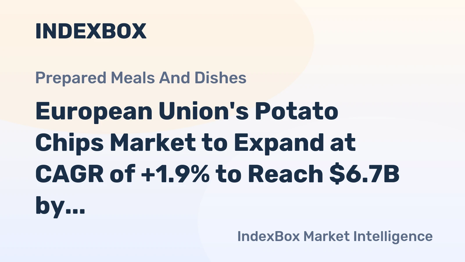 European Union's Potato Chips Market to Expand at CAGR of +1.9% to Reach $6.7B by 2035