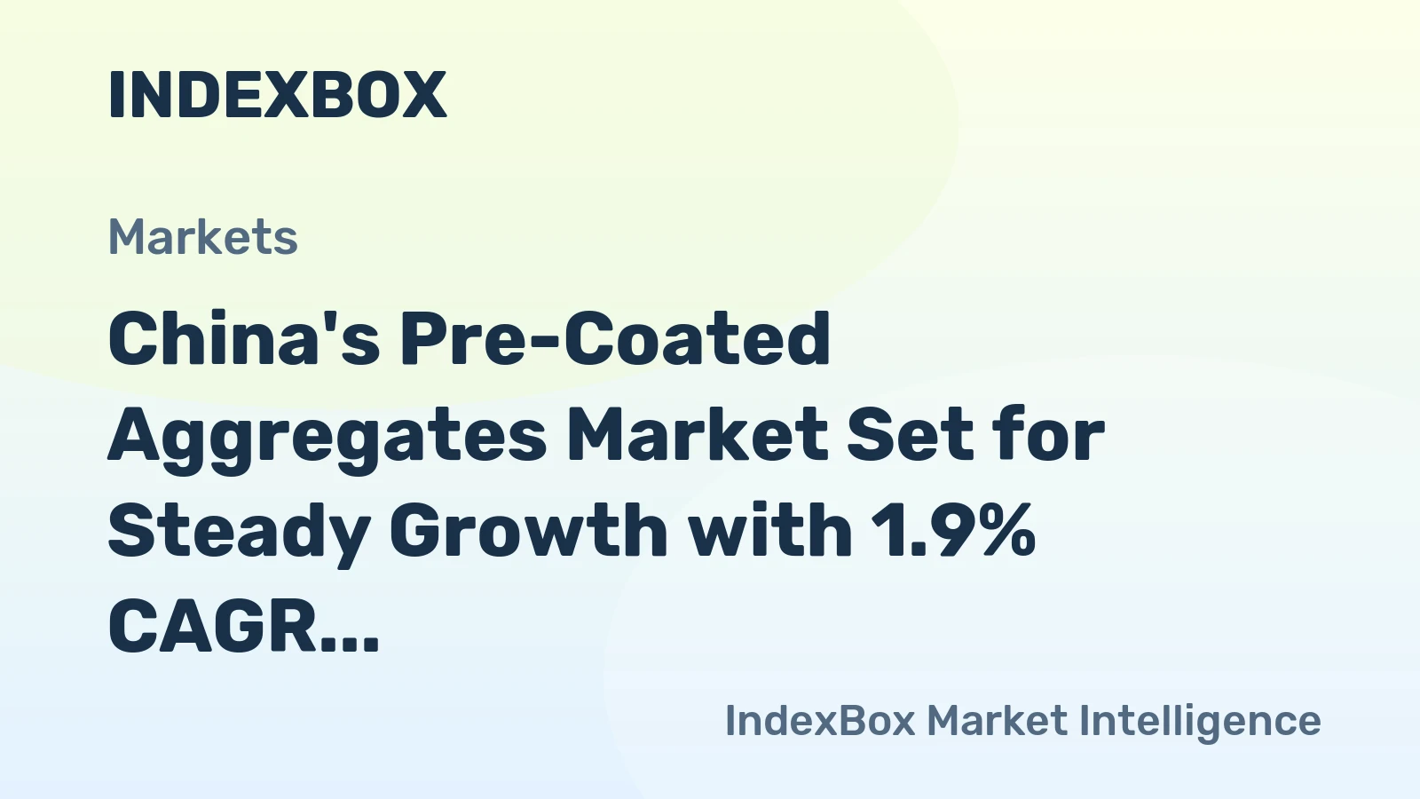 China's Pre-Coated Aggregates Market Set for Steady Growth with 1.9% CAGR Through 2035