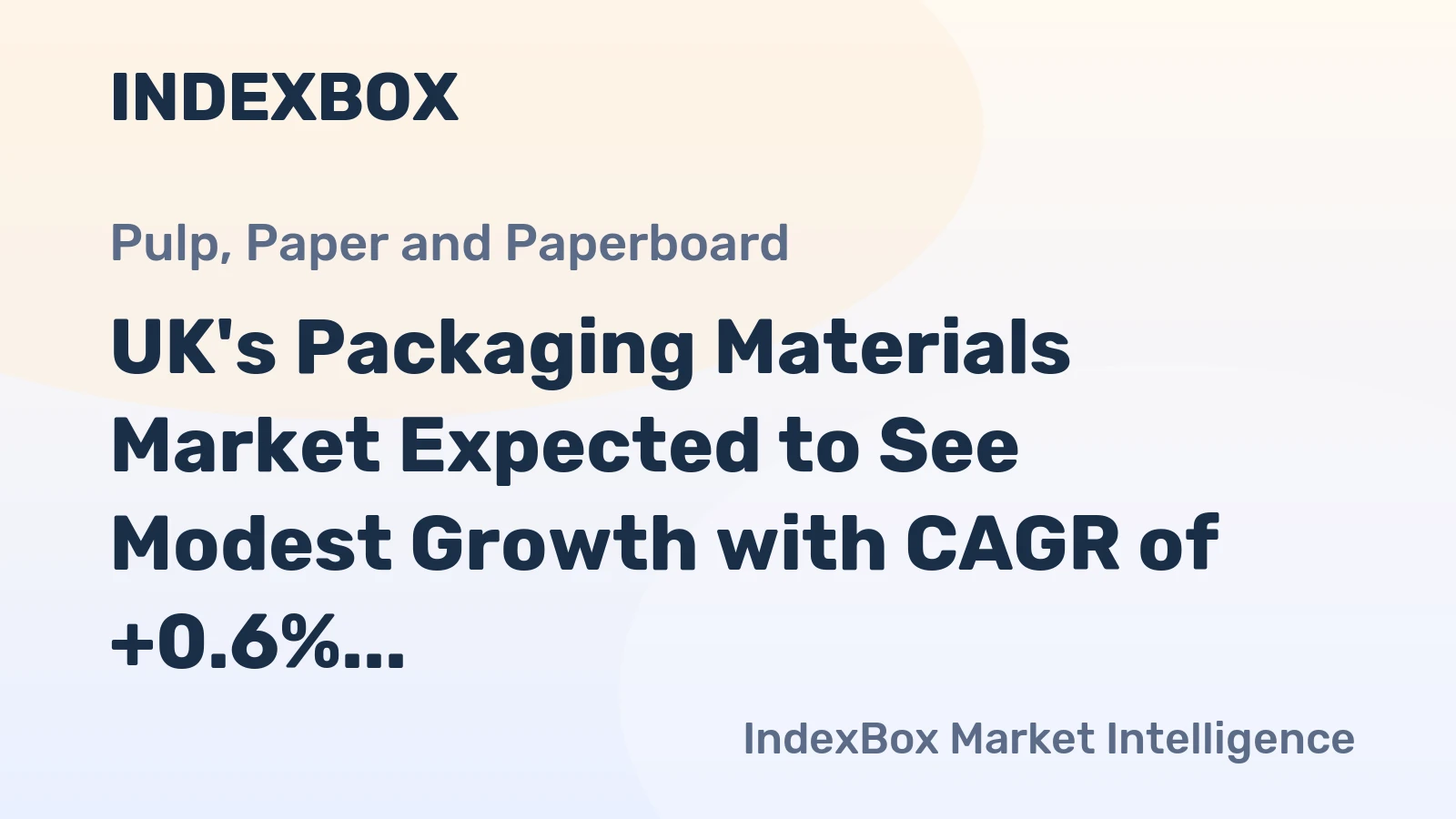 UK's Packaging Materials Market Expected to See Modest Growth with CAGR of +0.6% from 2024 to 2035