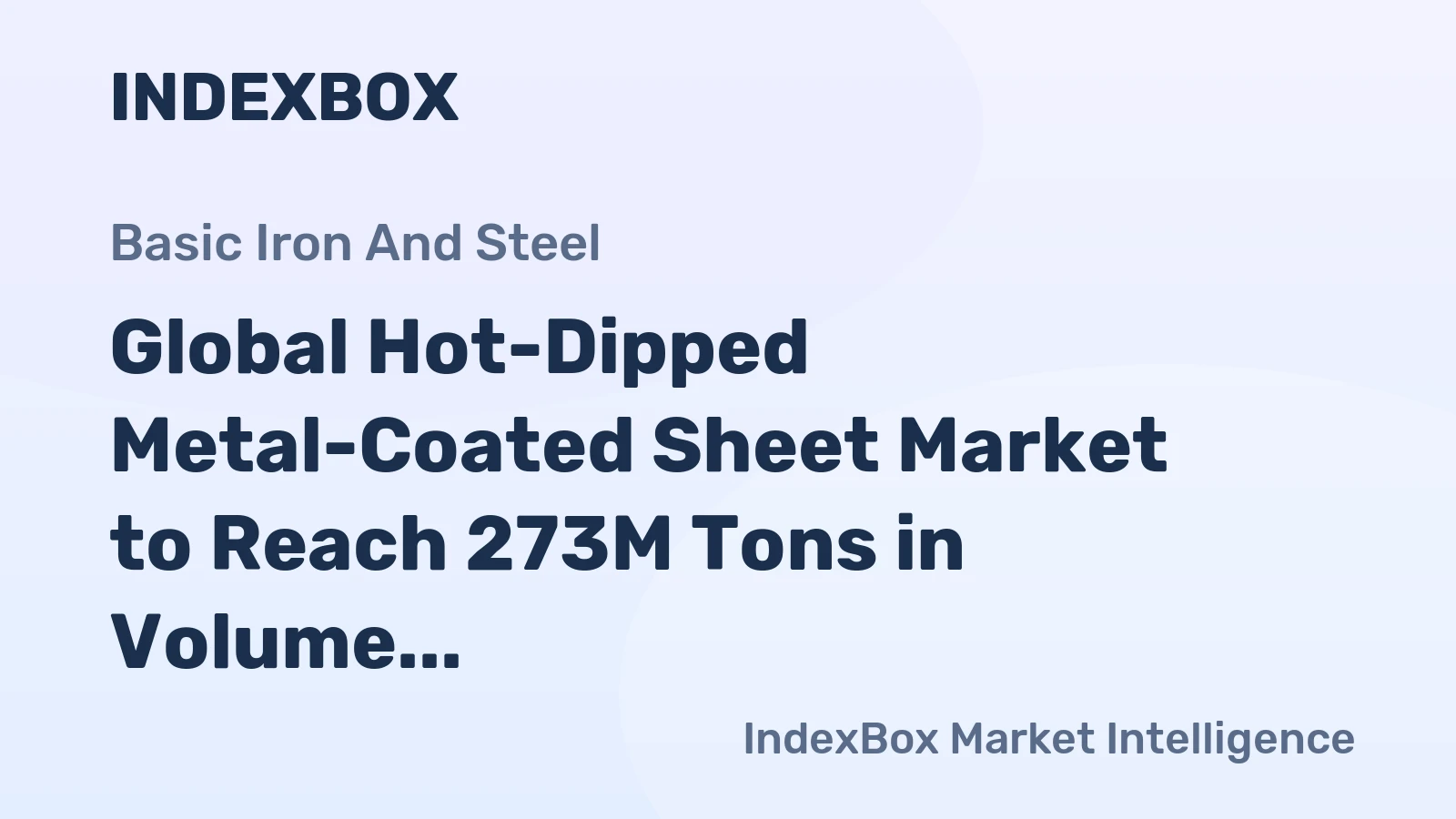 Global Hot-Dipped Metal-Coated Sheet Market to Reach 273M Tons in Volume and $332.1B in Value by 2035