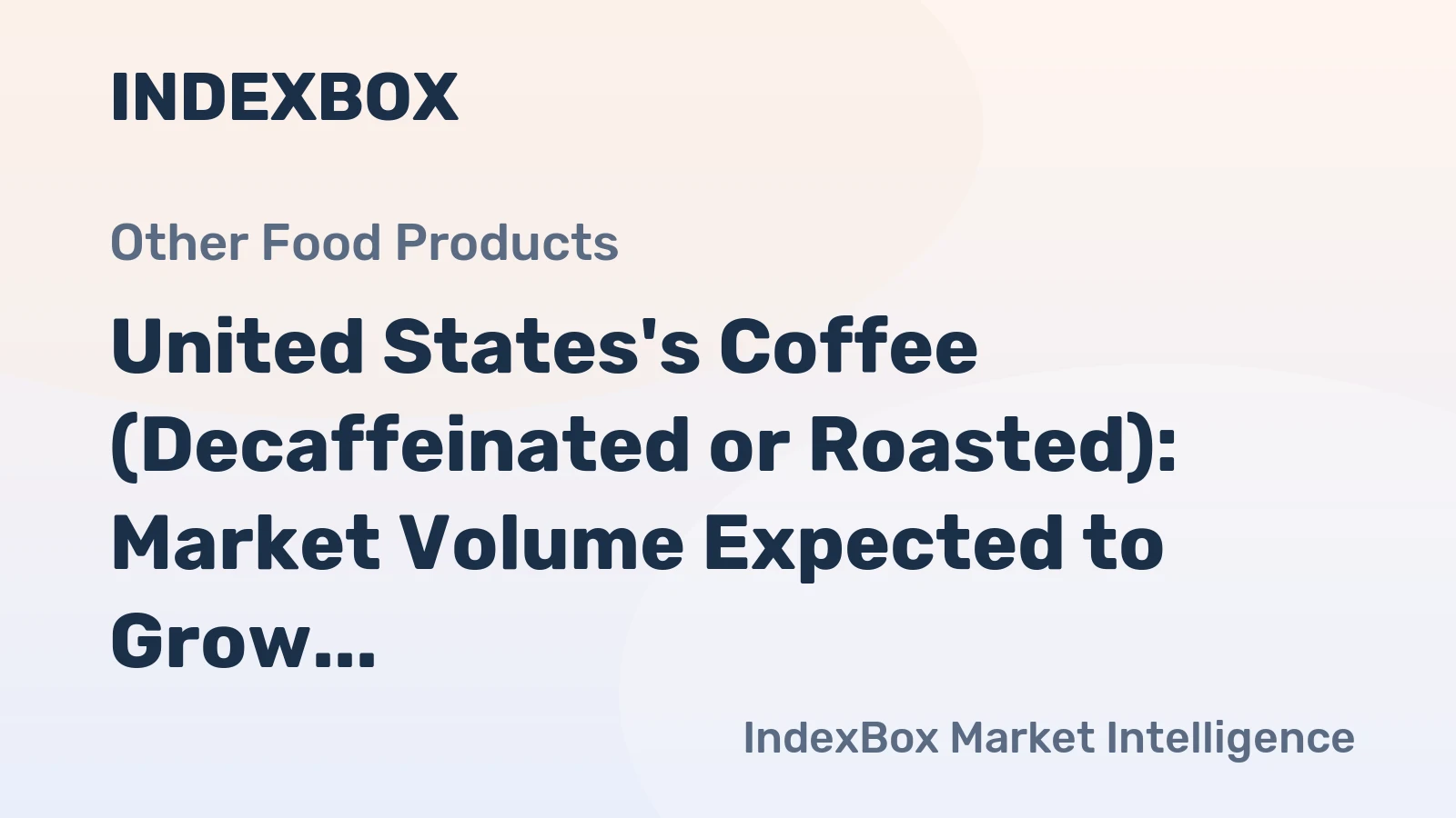 United States's Coffee (Decaffeinated or Roasted): Market Volume Expected to Grow at CAGR of +0.8% from 2024-2035