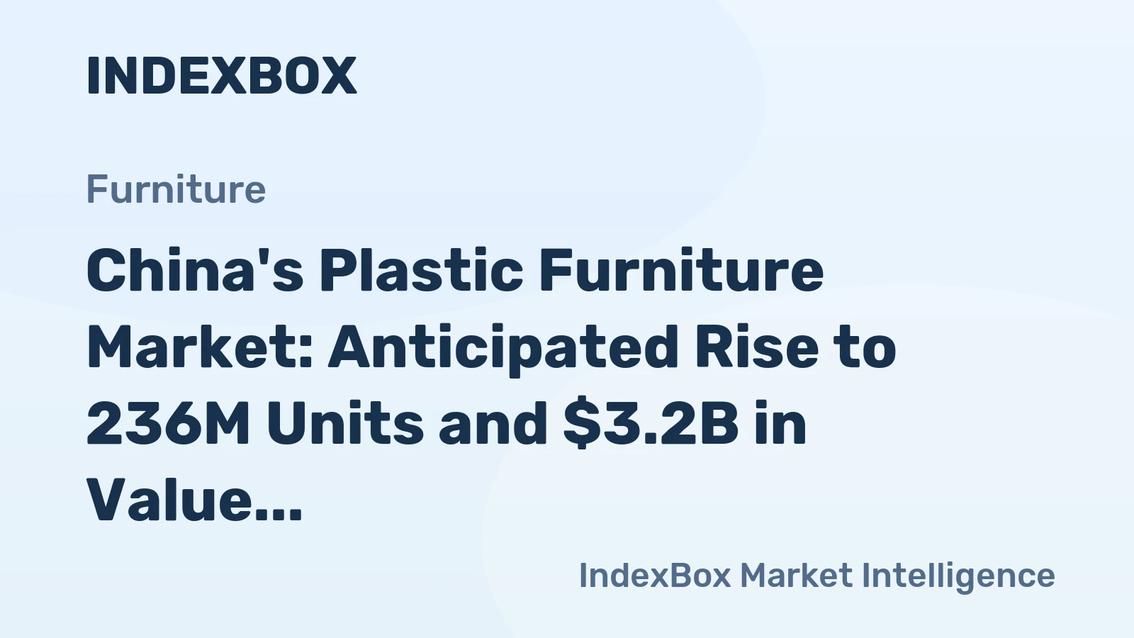 China's Plastic Furniture Market: Anticipated Rise to 236M Units and $3.2B in Value by 2035