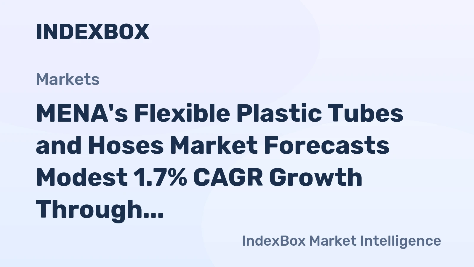 MENA's Flexible Plastic Tubes and Hoses Market Forecasts Modest 1.7% CAGR Growth Through 2035