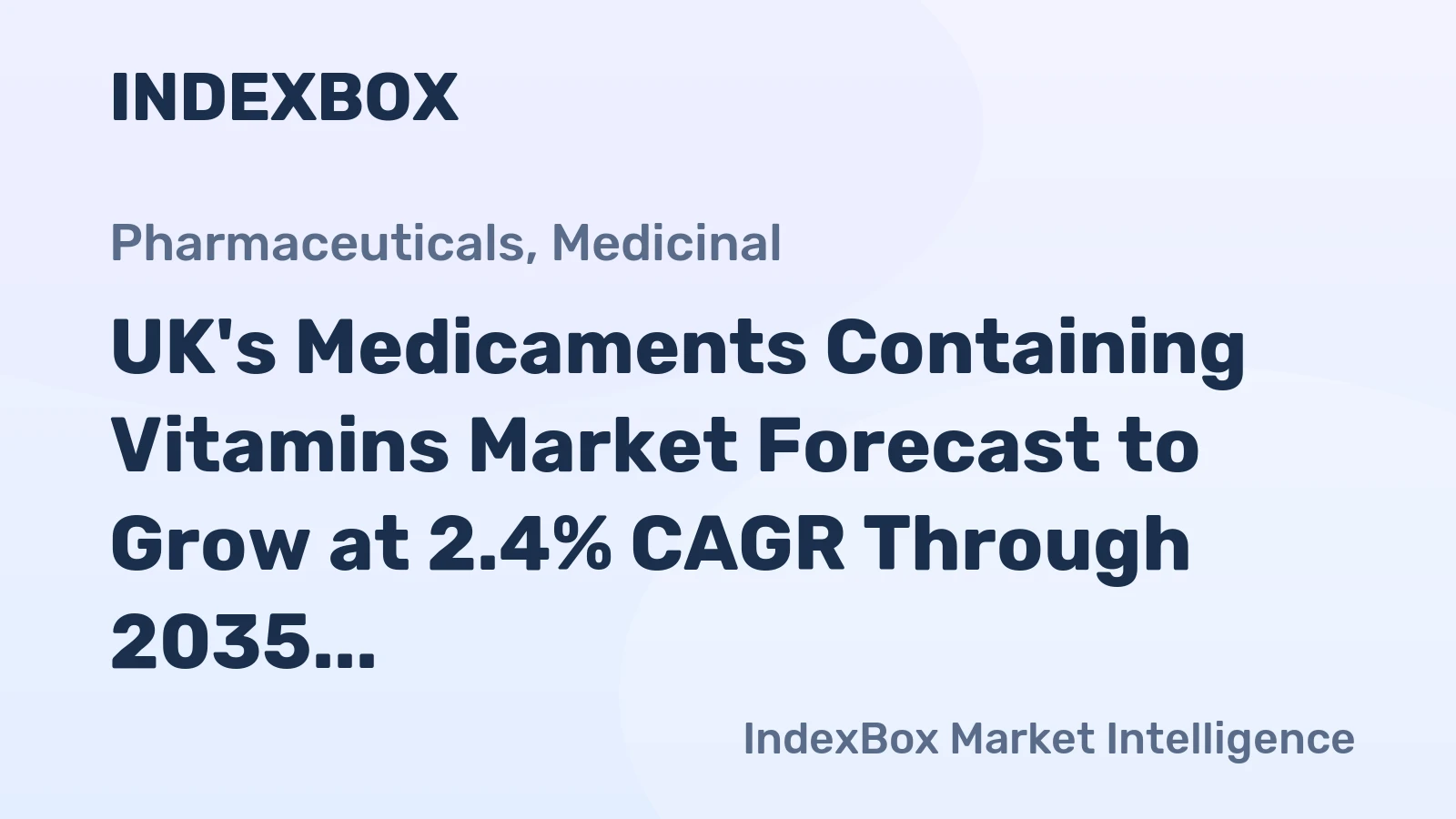 UK's Medicaments Containing Vitamins Market Forecast to Grow at 2.4% CAGR Through 2035
