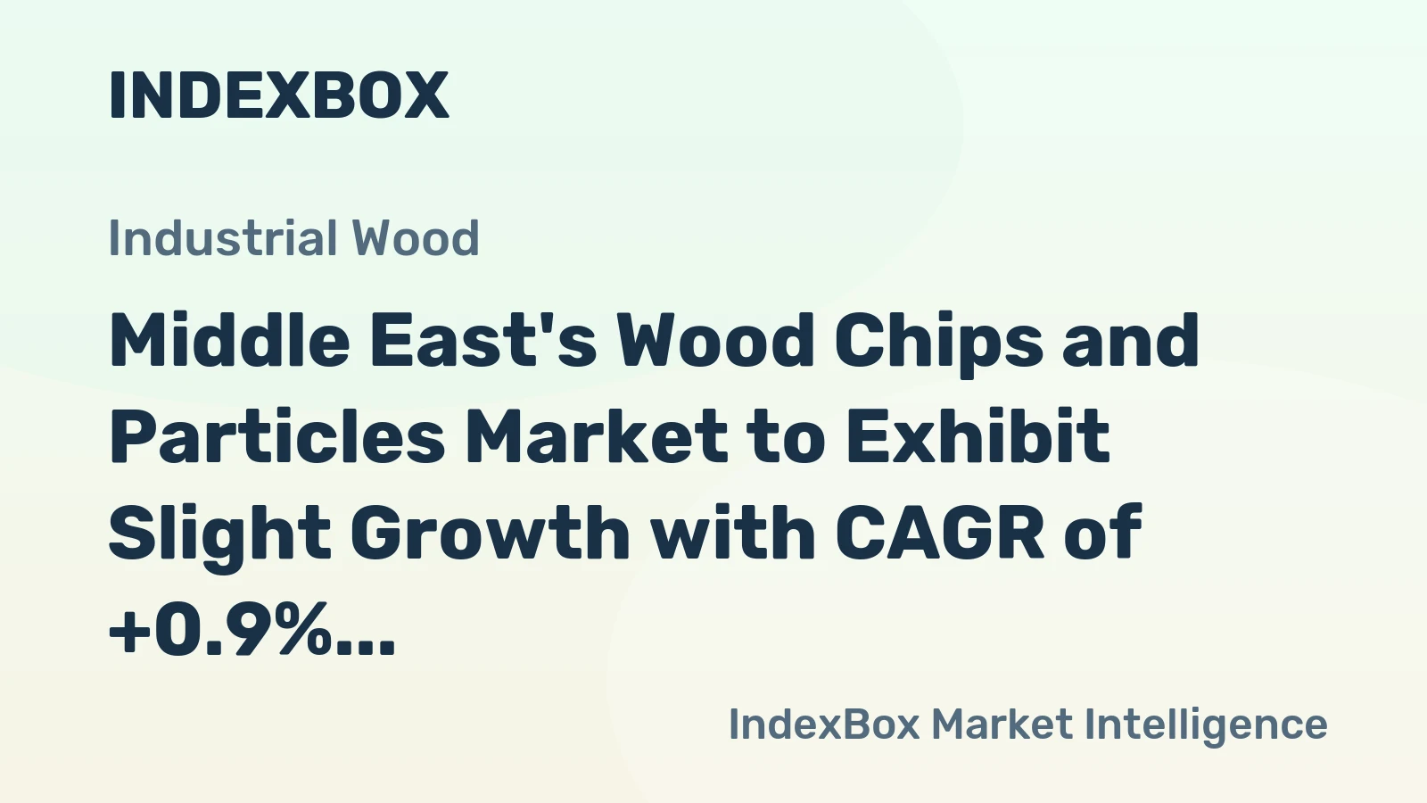 Middle East's Wood Chips and Particles Market to Exhibit Slight Growth with CAGR of +0.9% over 2024-2035