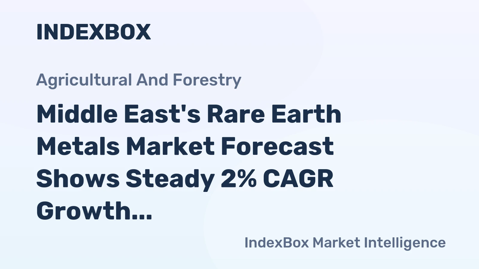 Middle East's Rare Earth Metals Market Forecast Shows Steady 2% CAGR Growth Through 2035