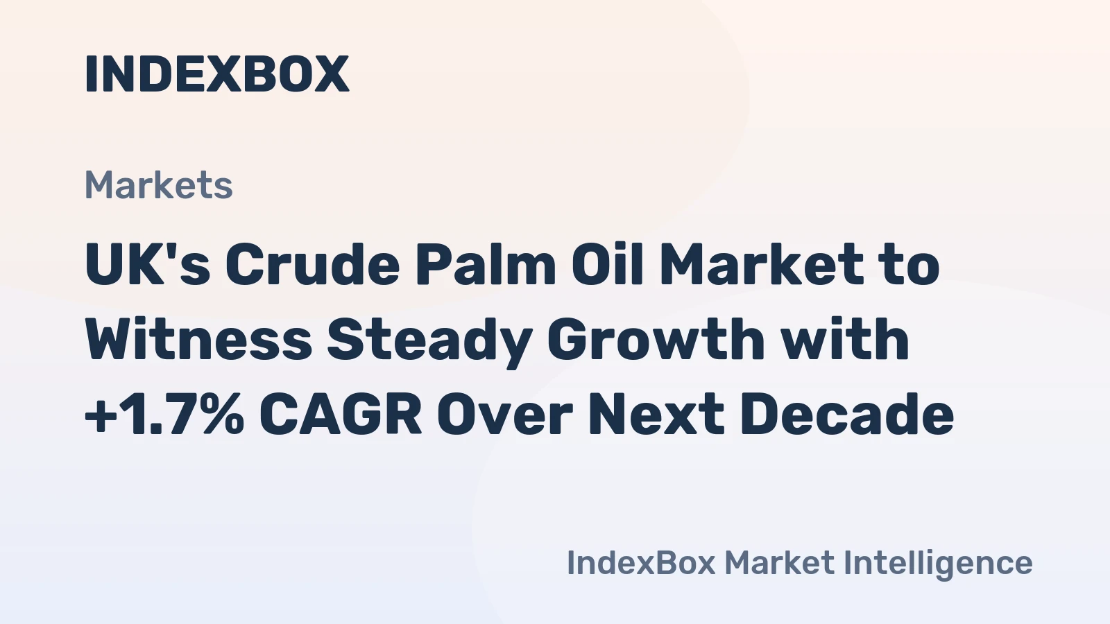 UK's Crude Palm Oil Market to Witness Steady Growth with +1.7% CAGR Over Next Decade