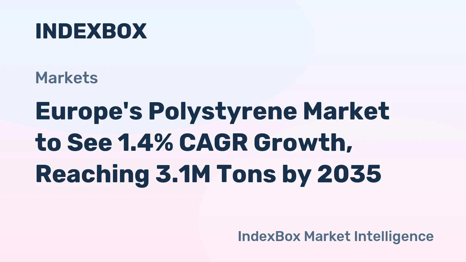 Europe's Polystyrene Market to See 1.4% CAGR Growth, Reaching 3.1M Tons by 2035