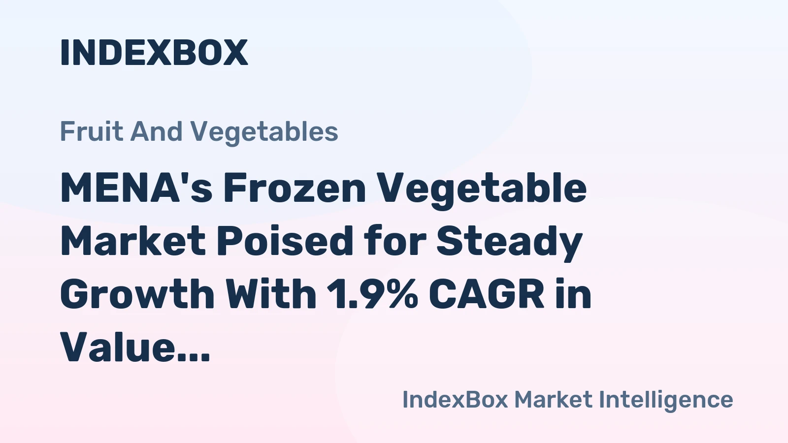 MENA's Frozen Vegetable Market Poised for Steady Growth With 1.9% CAGR in Value Through 2035