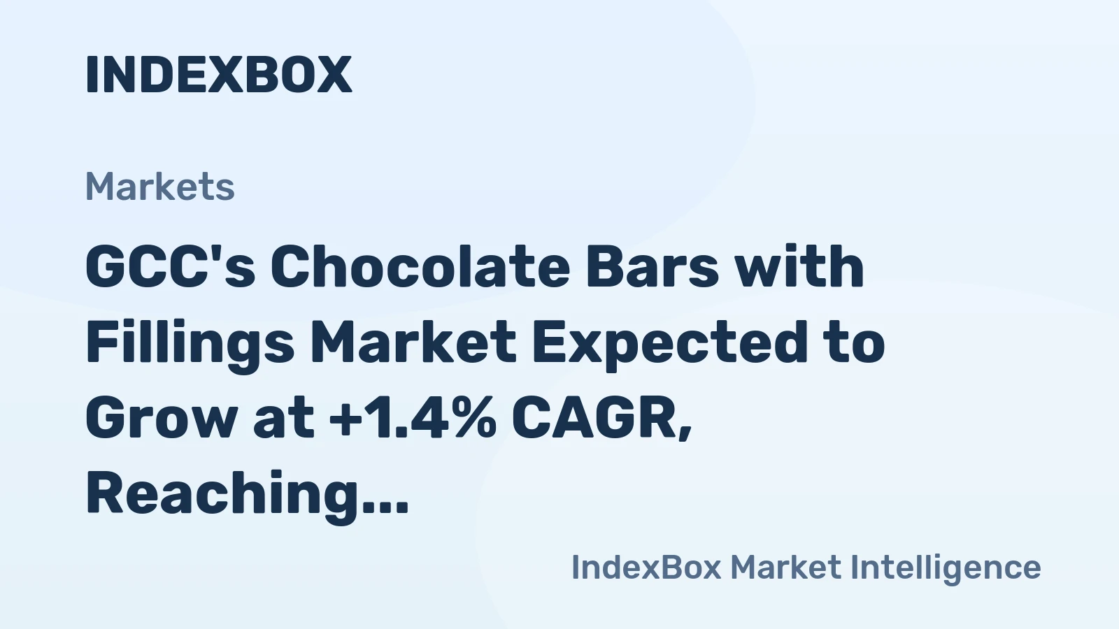 GCC's Chocolate Bars with Fillings Market Expected to Grow at +1.4% CAGR, Reaching 162K Tons and $841M by 2035