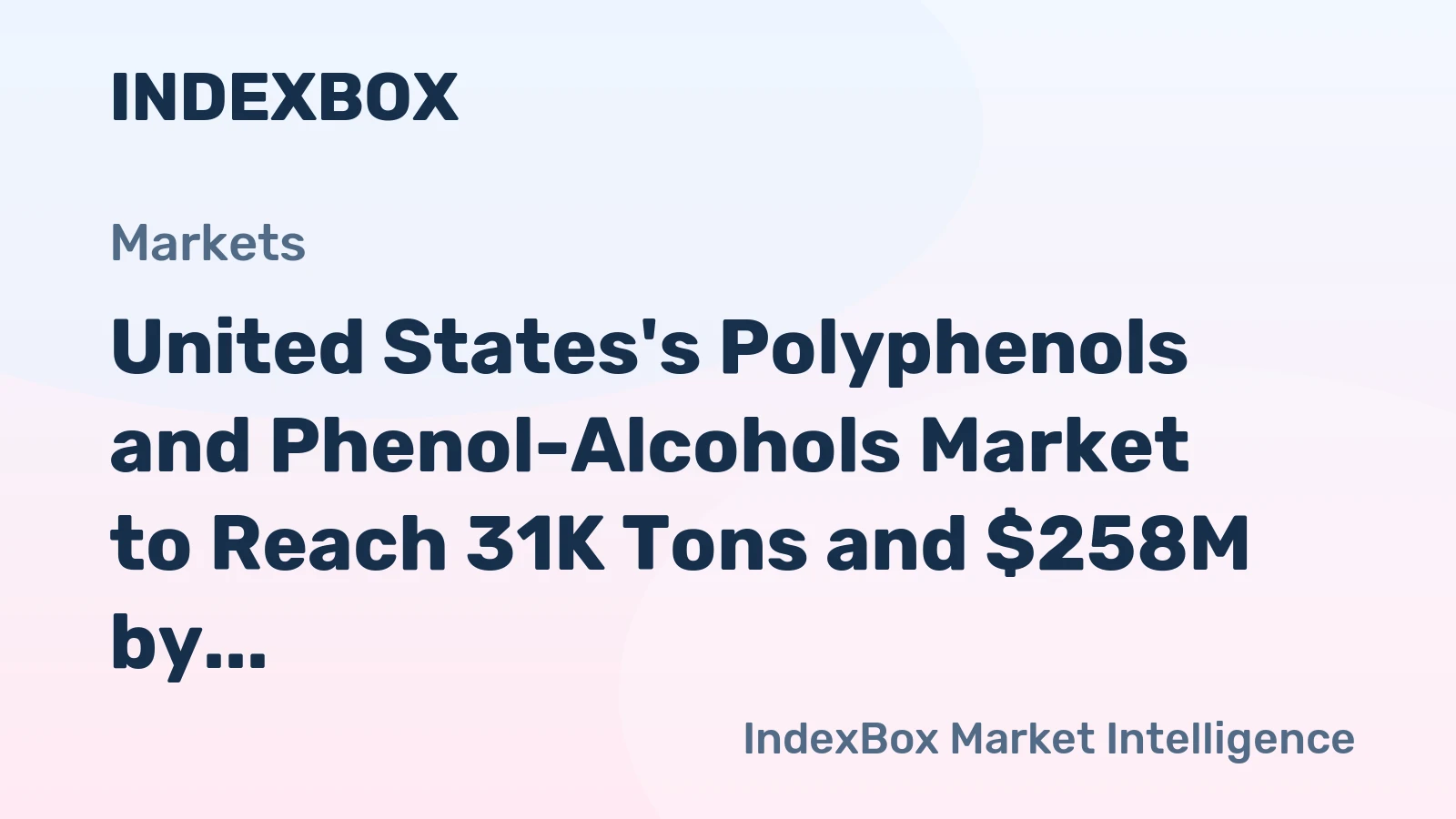 United States's Polyphenols and Phenol-Alcohols Market to Reach 31K Tons and $258M by 2035